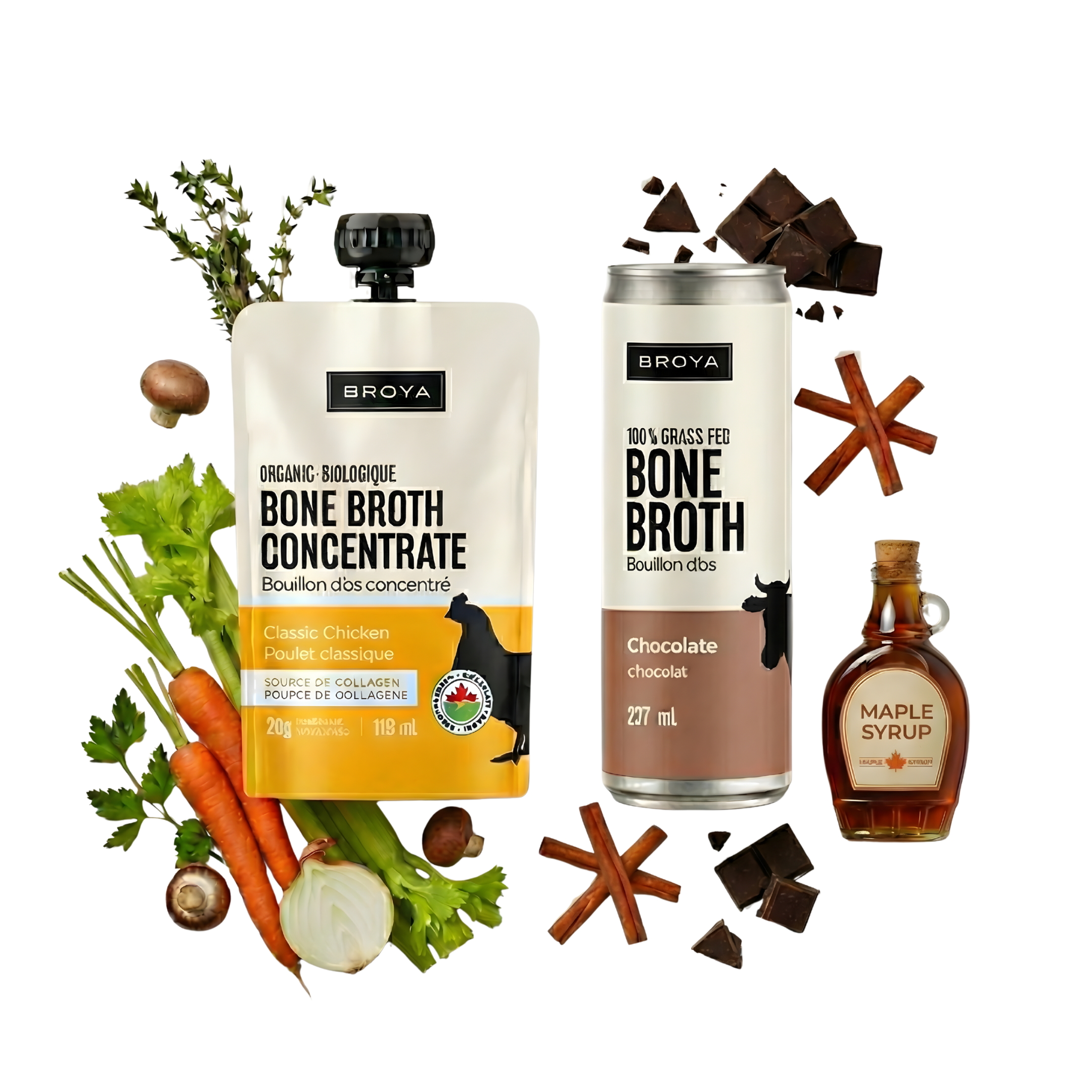 Canadian Made 100% Grass Fed Beef And Organic Chicken Bone Broth