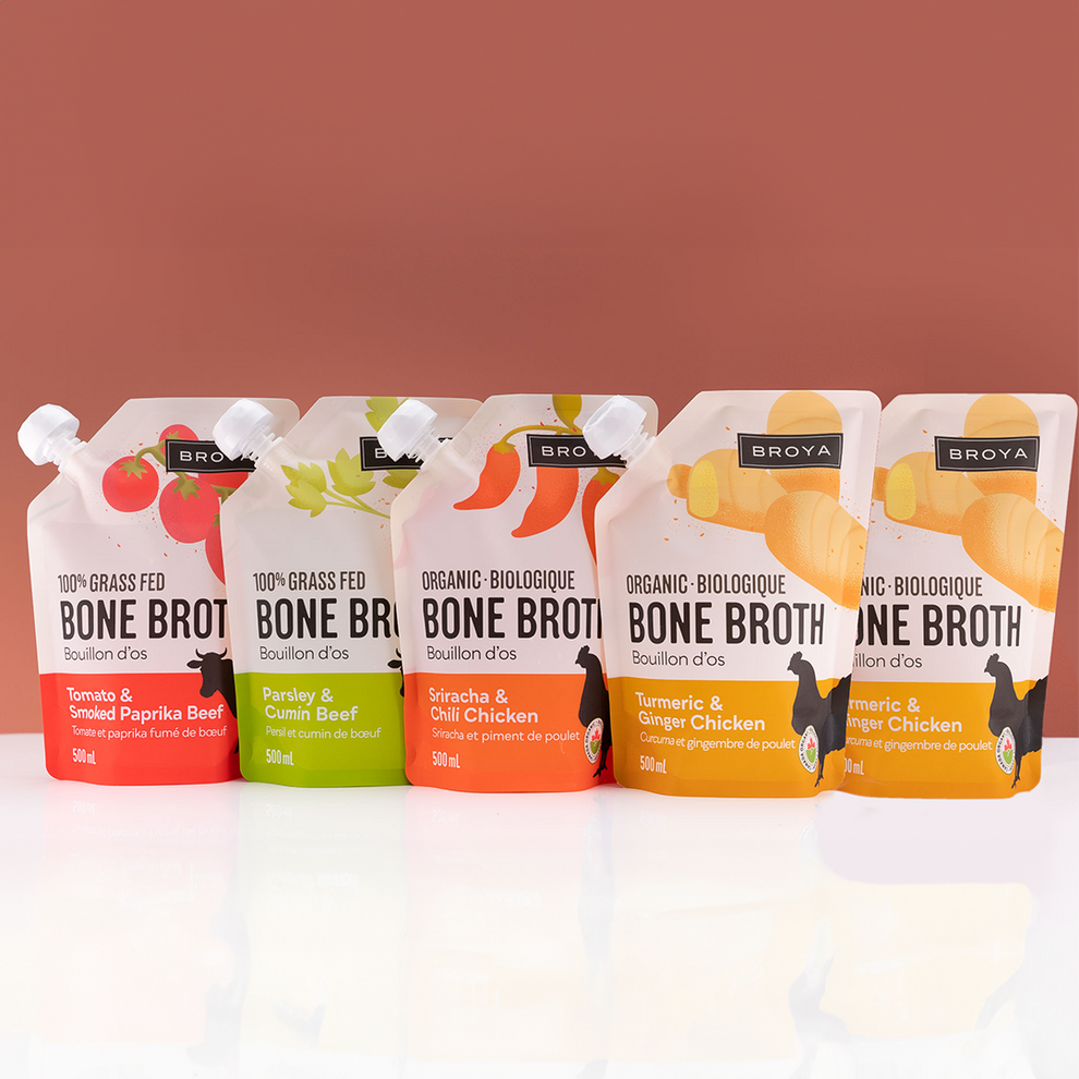Organic Canadian Chicken and Beef Bone Broth Variety Pack | Broya